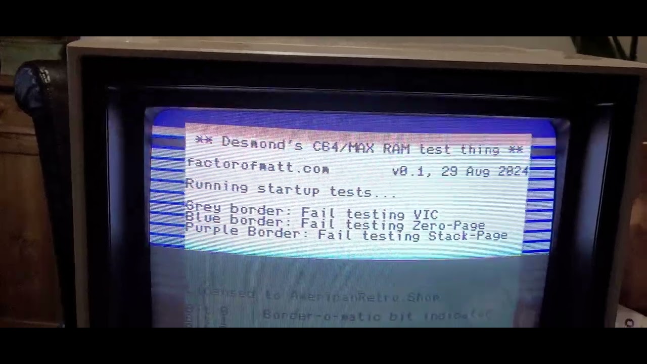 Commodore 64 C dead test on second - YouTube