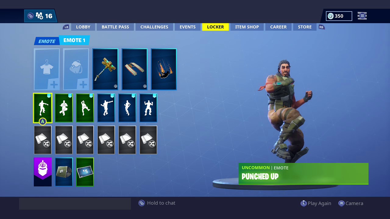New "Punched Up" Emote Showcased With All Of My Skins. - YouTube