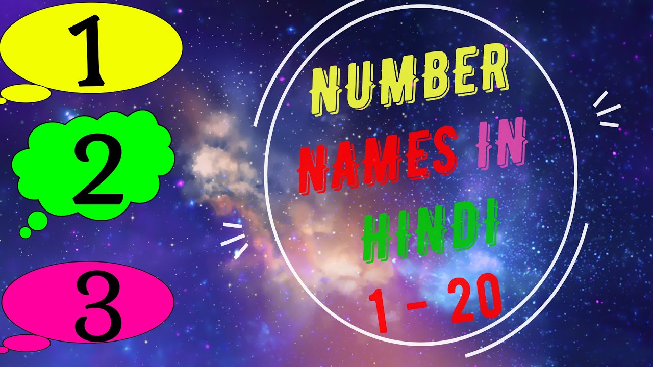 NUMBER NAMES IN HINDI | NUMBERS | SPOKEN HINDI |NUMBER WITH PICTURE ...