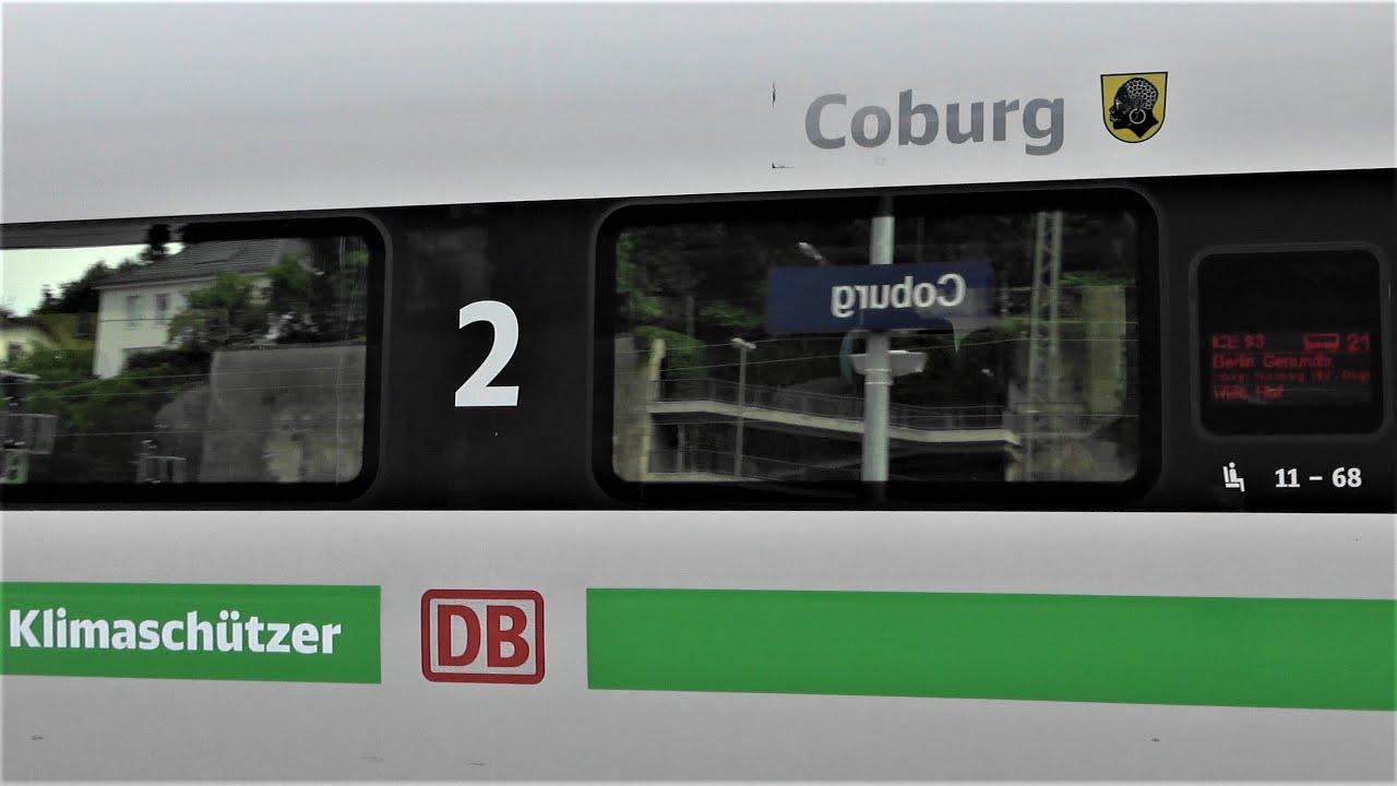 Bahnhof COBURG: ICE "Coburg" als ICE 93 BEROLINA nach Wien HBF aus ...