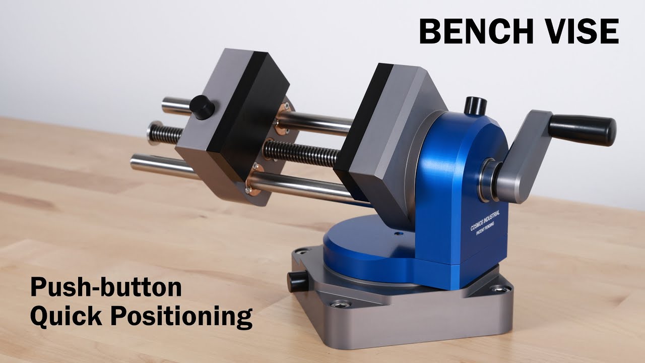 Push-Button Quick Positioning Bench Vise by Cosmos Industrial - YouTube