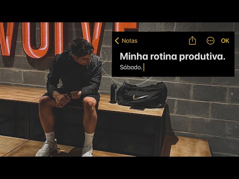 Um dia na minha rotina produtiva | Treino, estudo e trabalho no sábado.
