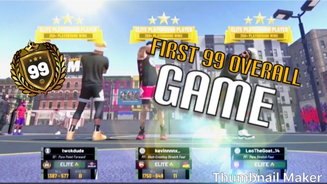 FIRST GAME AS A 99 OVERALL!BEST 99 OVERALL BUILD! - YouTube