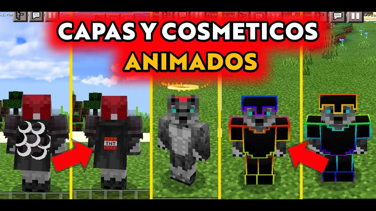 👉 NUEVAS CAPAS Y COSMETICOS ANIMADOS EN MINECRAFT PE 1.16 | Animated ...