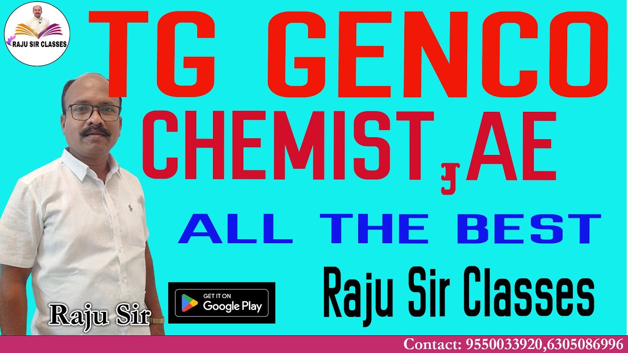 TG GENCO CHEMIST AND AE ASPIRANTS || ALL THE BEST . - YouTube