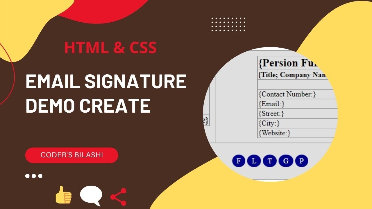 How to Create Simple Email Signature || Demo Create || 𝘾𝙊𝘿𝙀𝙍'𝙎 𝘽𝙄𝙇𝘼𝙎𝙃𝙄 ...