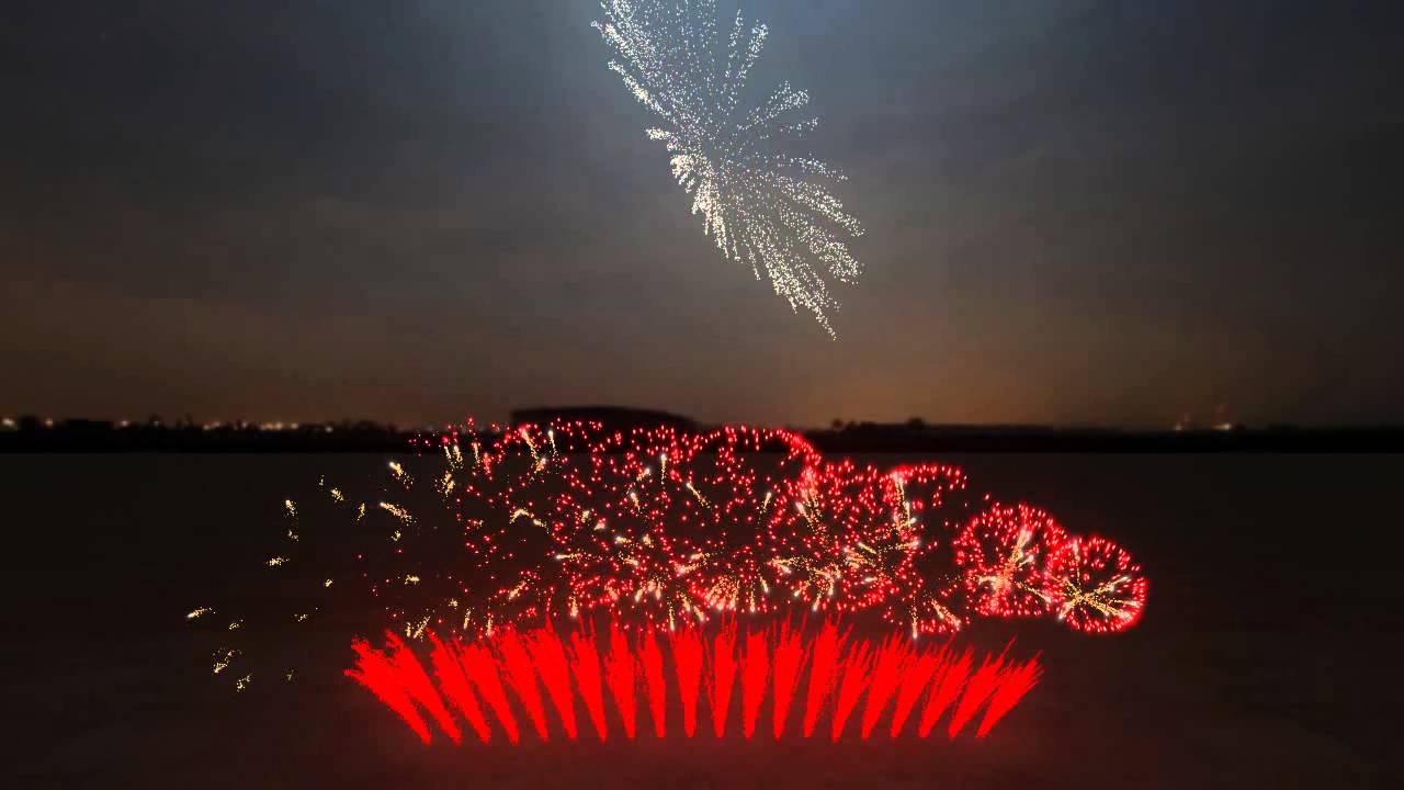 Virtual Fireworks Show with FWsim Test 1 - YouTube