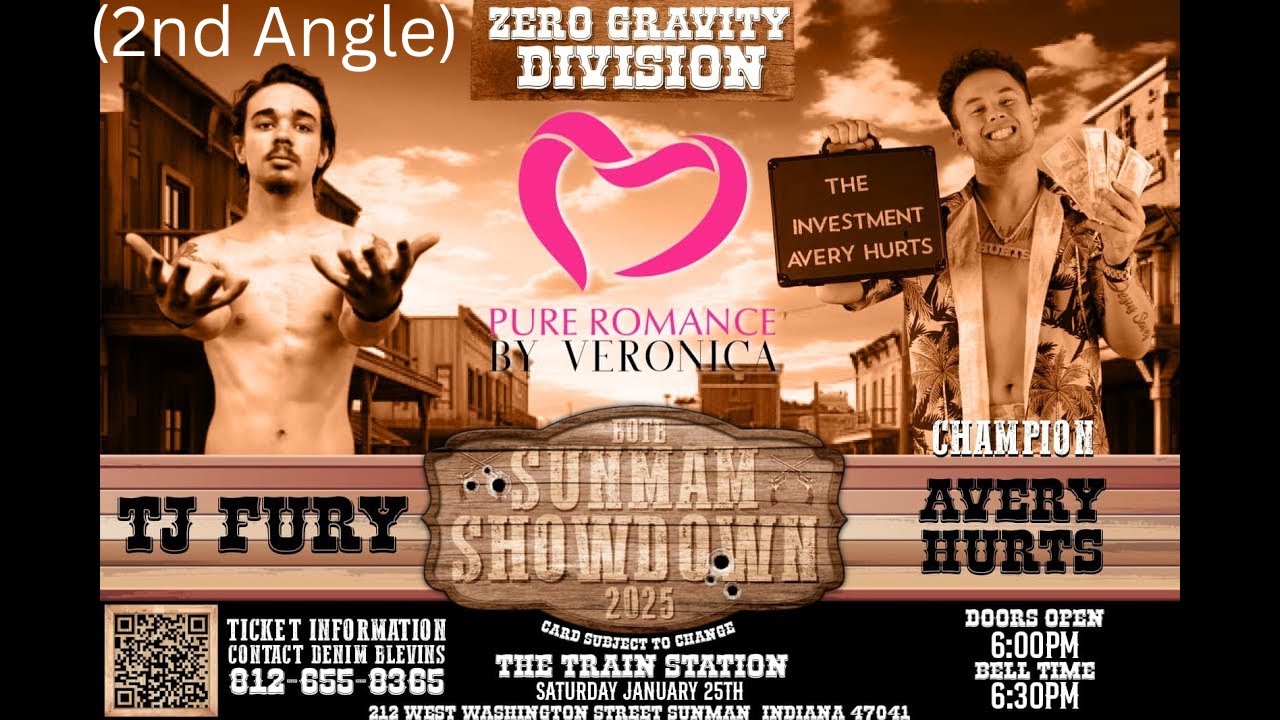 Battle On The Border Pro Wrestling Sunman Showdown - TJ Fury VS Avery Hurts ZG Title (2nd Angle ...