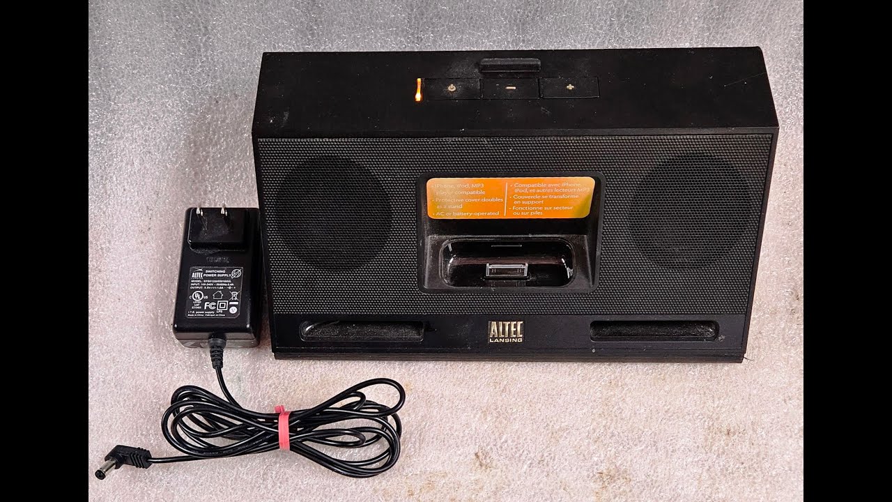 Altec Lansing iMT325 InMotion Speaker Dock for iPhone & iPod - YouTube