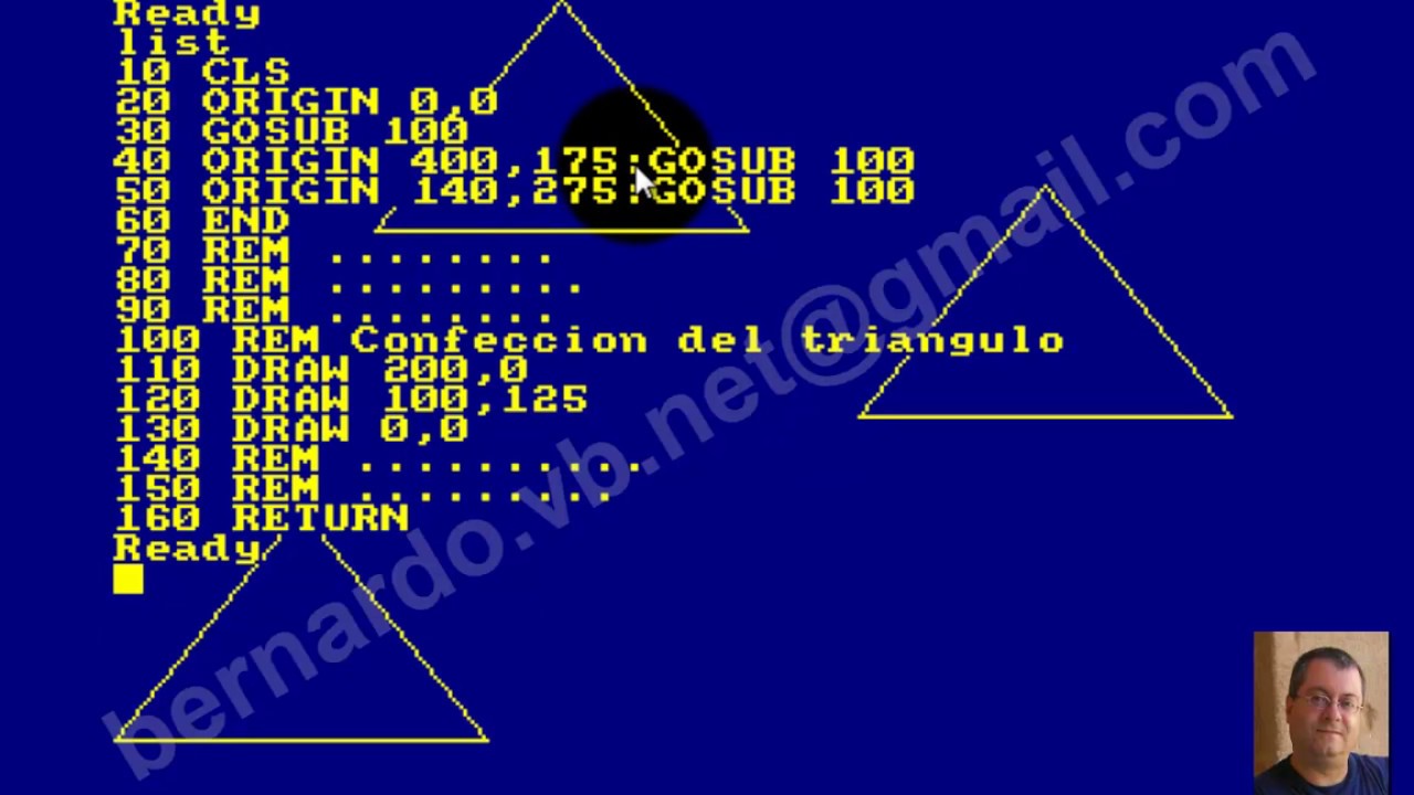 Curso de programacion en BASIC con Amstrad - Cap 18 - Coordenadas gráficas con ORIGIN (2a. Parte ...