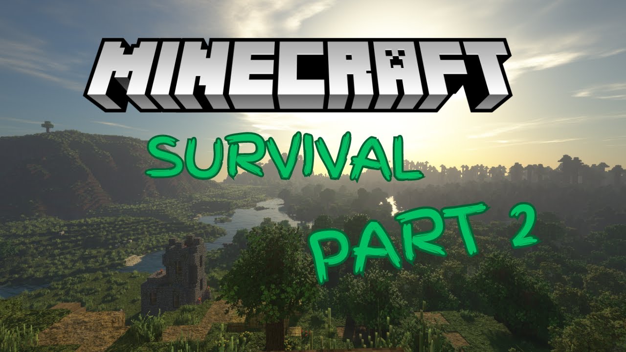Base building, Mining, Hunting for food, and beautiful Sunsets | New Minecraft Survival - Part 2 ...