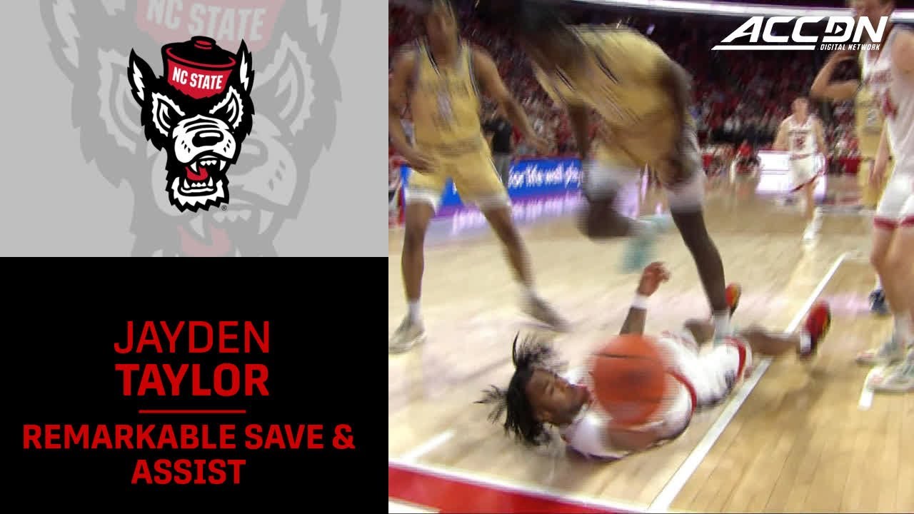 NC State's Jayden Taylor's Remarkable Save & Assist - YouTube