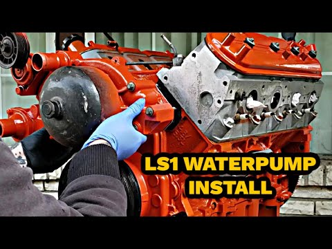 LS1 Water Pump Install - Car Water Pump On A 5.3 - YouTube
