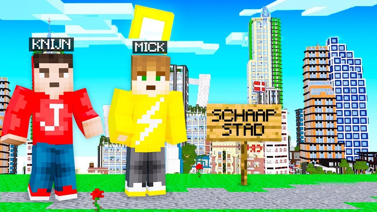 Jessy En Ik VINDEN Een GIGANTISCHE STAD Naast SCHAAP STAD! (Minecraft ...