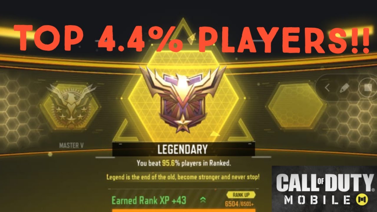 Reaching Top 4.4% players - Call Of Duty Mobile - YouTube
