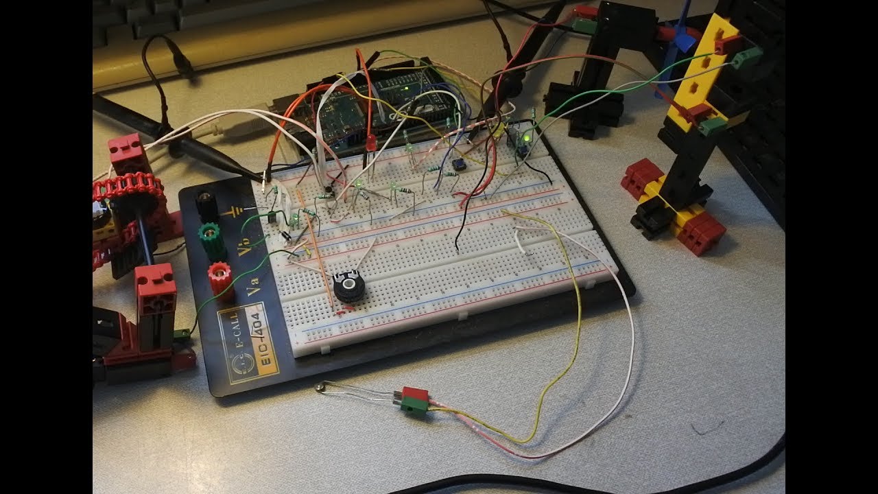Arduino MegaADK episode 46: RC circuit, gEDA, port, fischertechnik, oscilloscope, wiring, AVR C ...