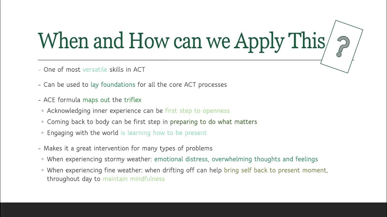 ACT Dropping the Anchor - YouTube