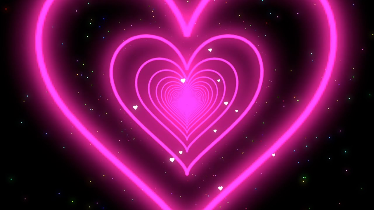 Heart Background 💖Pink Motion Graphics Heart Background - Rotating ...