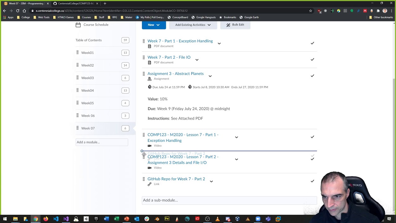 COMP123 - M2020 - Lesson 7 - Part 2 - Assignment 3 Details and File I/O - YouTube