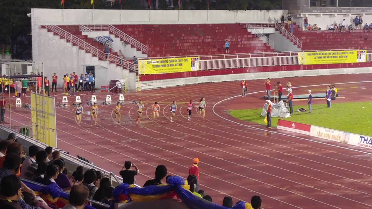 HKG 2nd Chan Pui Kei 7th Leung Kwan Yee (Women 100m Final, 17th Asian ...