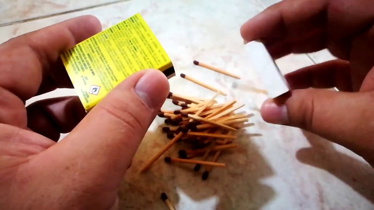 COMO ENCENDER UN CERILLO O FÓSFORO SIN USAR LA CAJA - YouTube