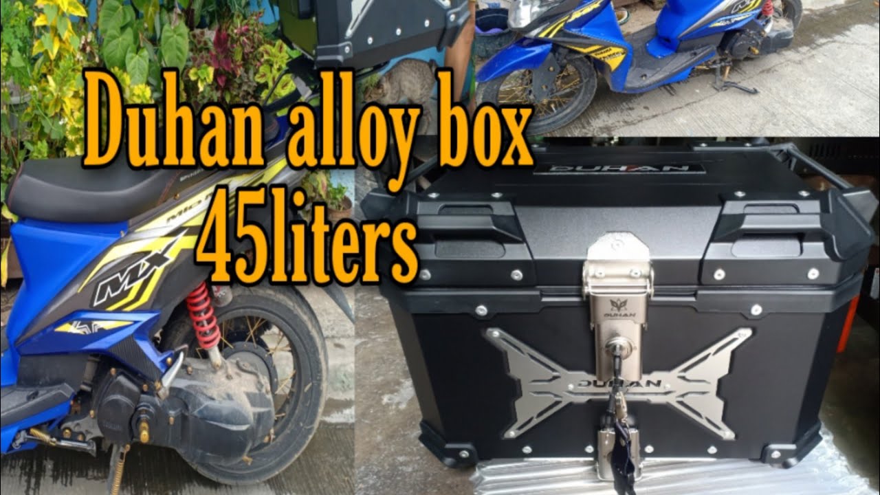 Duhan alloy top box 45L installation / mio mxi 125 - YouTube