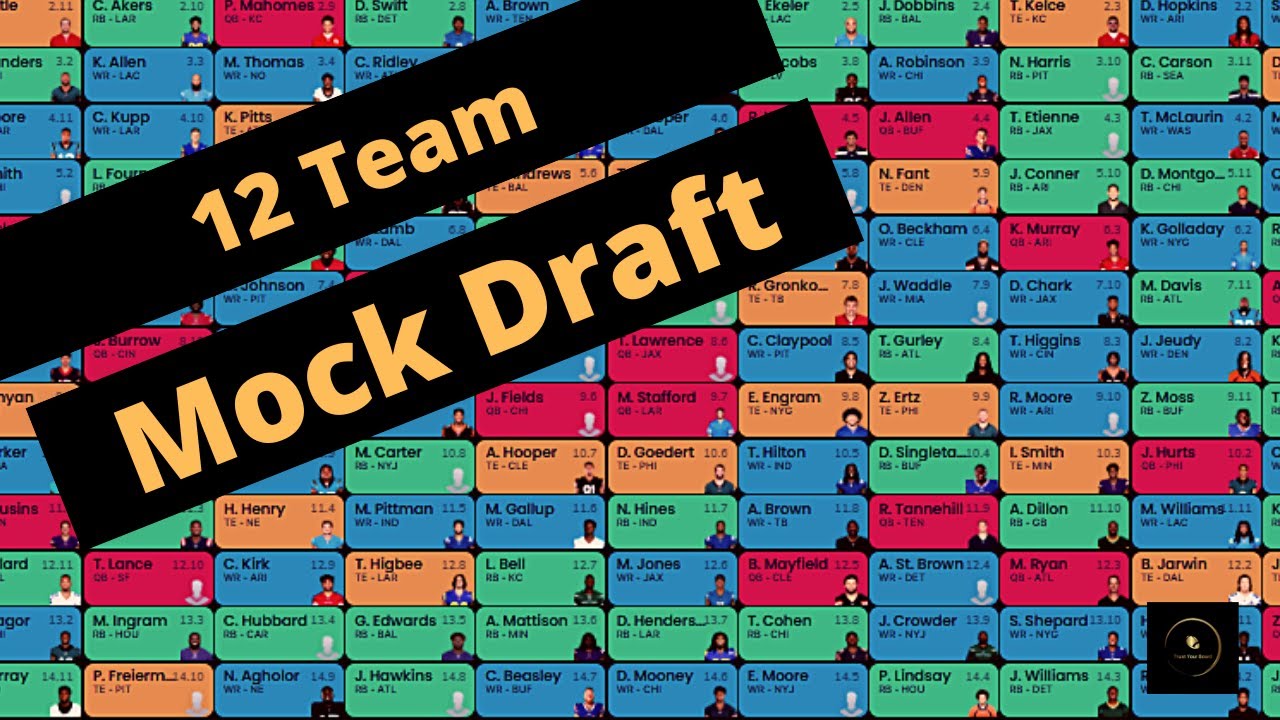 12 Team PPR Mock Draft - June 30th - YouTube