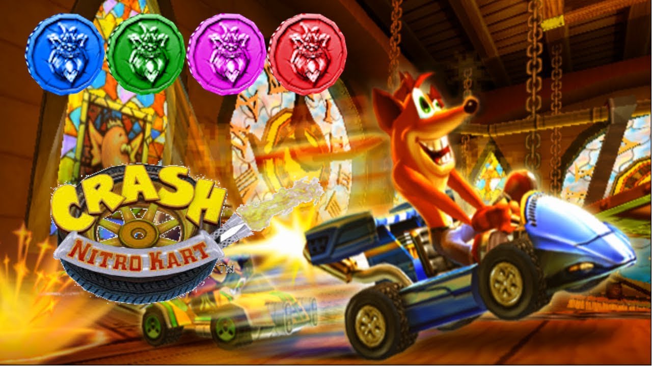 CRASH NITRO KART 101% - ALL CNK TOKENS - ROAD NITRO FUELED [PS2][1080P ...