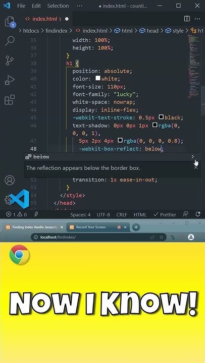 CSS Effect Tutorial | Text Reflections On Chrome #SHORTS - YouTube
