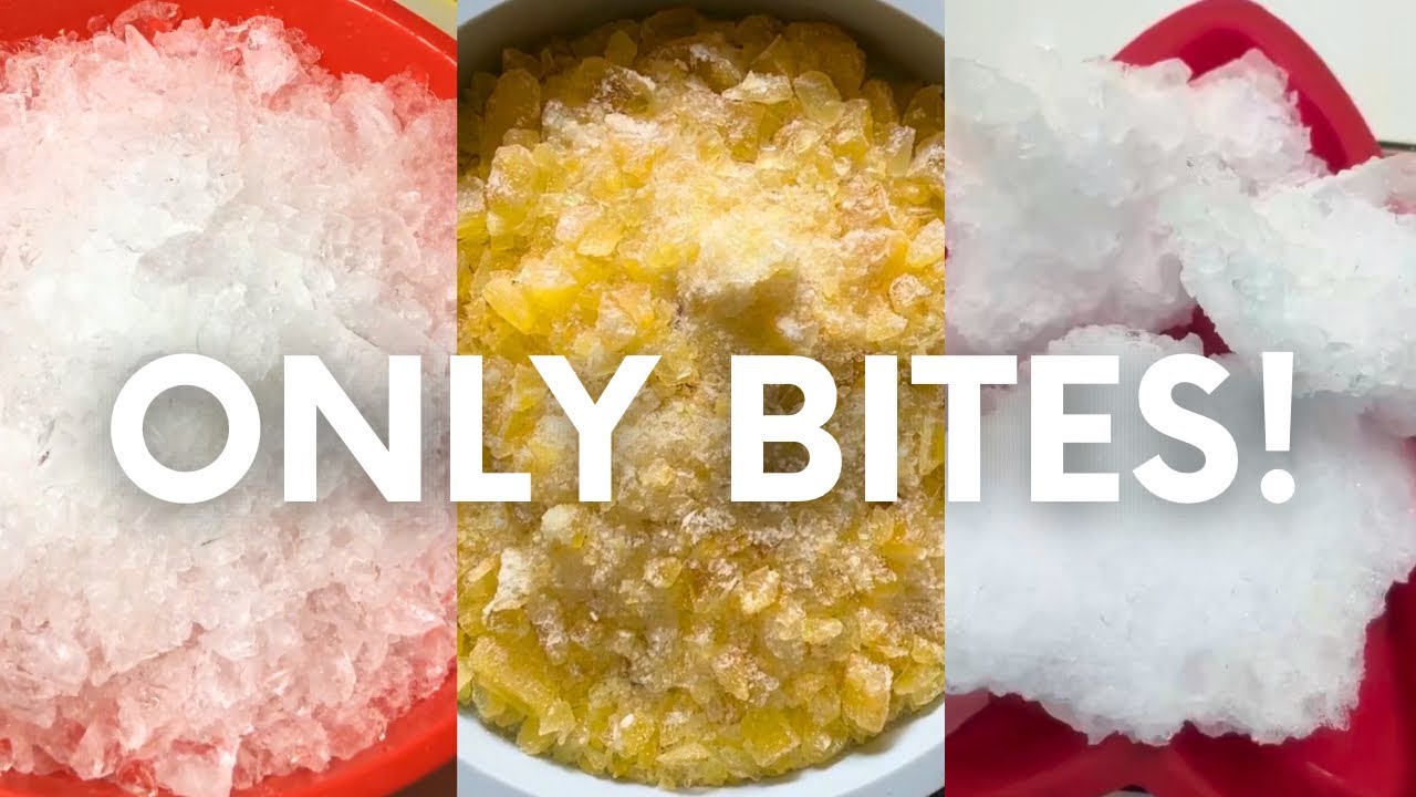 (ASMR) Refrozen Ice / Clear Ice / Crushed Ice / Colourful Ice - ONLY ...