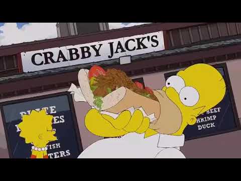 Simsons (Simpsons) Fat homer stuffing himself and eats like a pig - YouTube