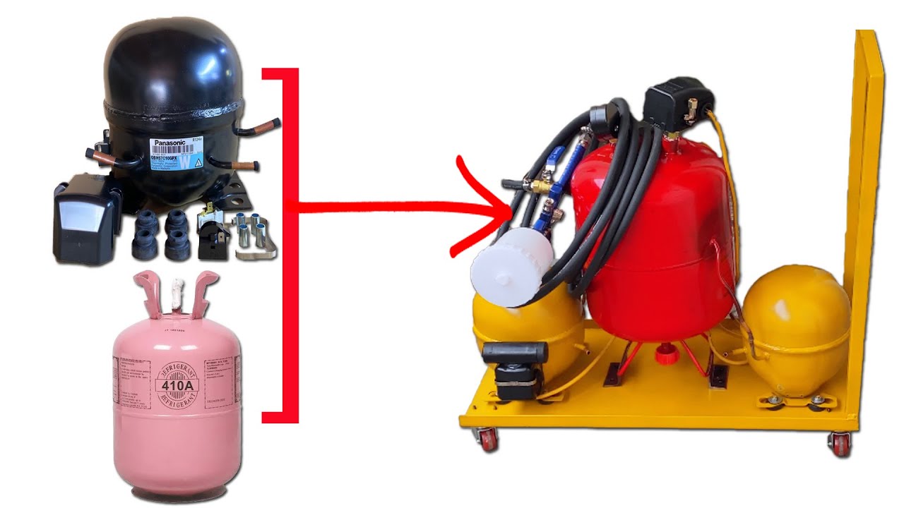 Homemade Air Compressor | How to Use a fridge compressor to make an air ...