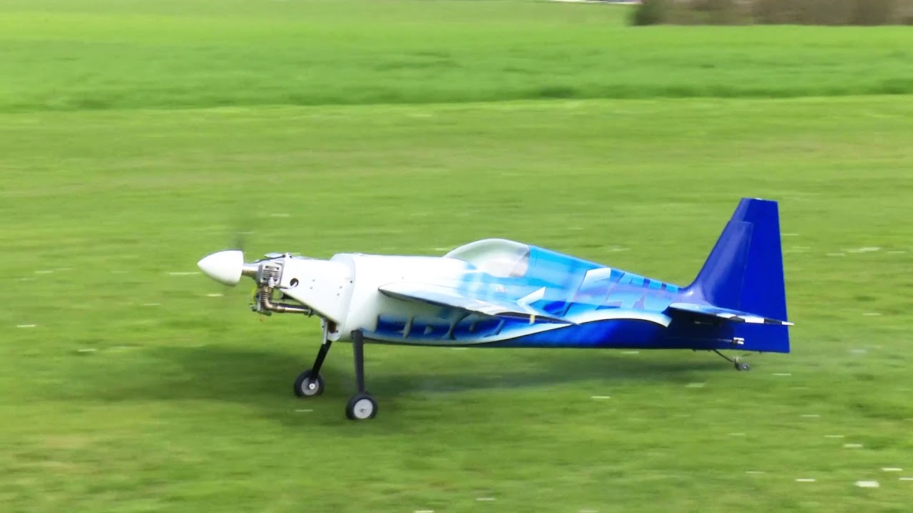 Erstflug carf Edge 540 2 3m Fantasy bluewhite - YouTube