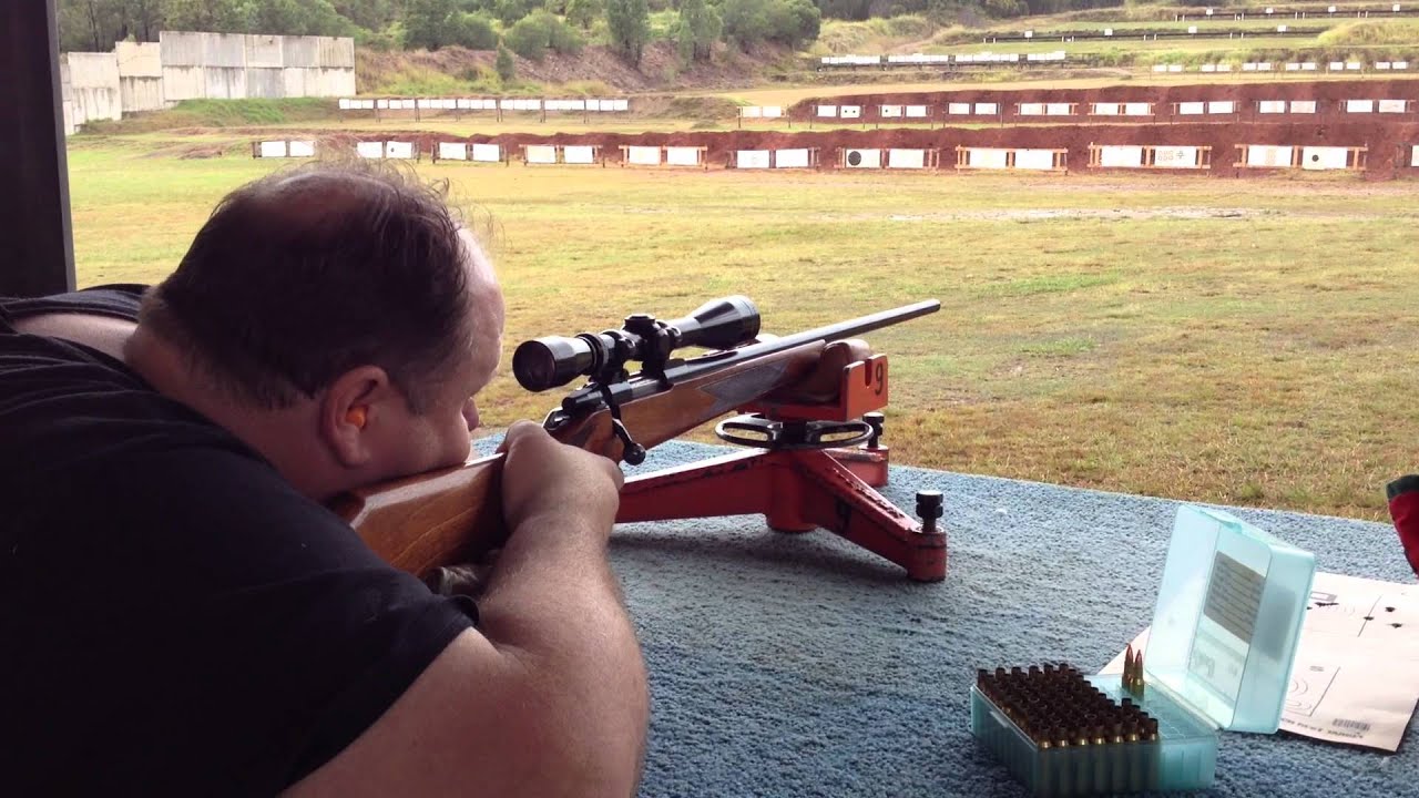 Shooting at belmont rifle range. Rifle is a Sako 222. - YouTube