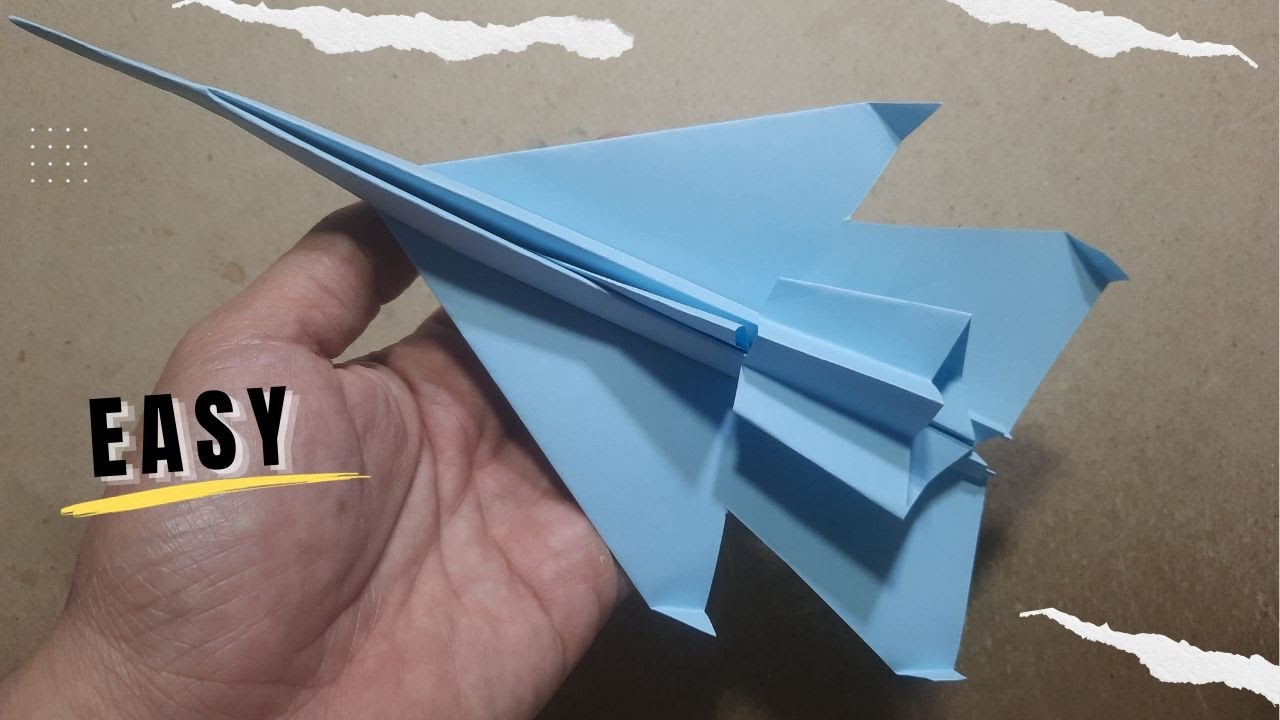 Origami Jet Fighter - Paper Airplane - Paper Aircraft - YouTube