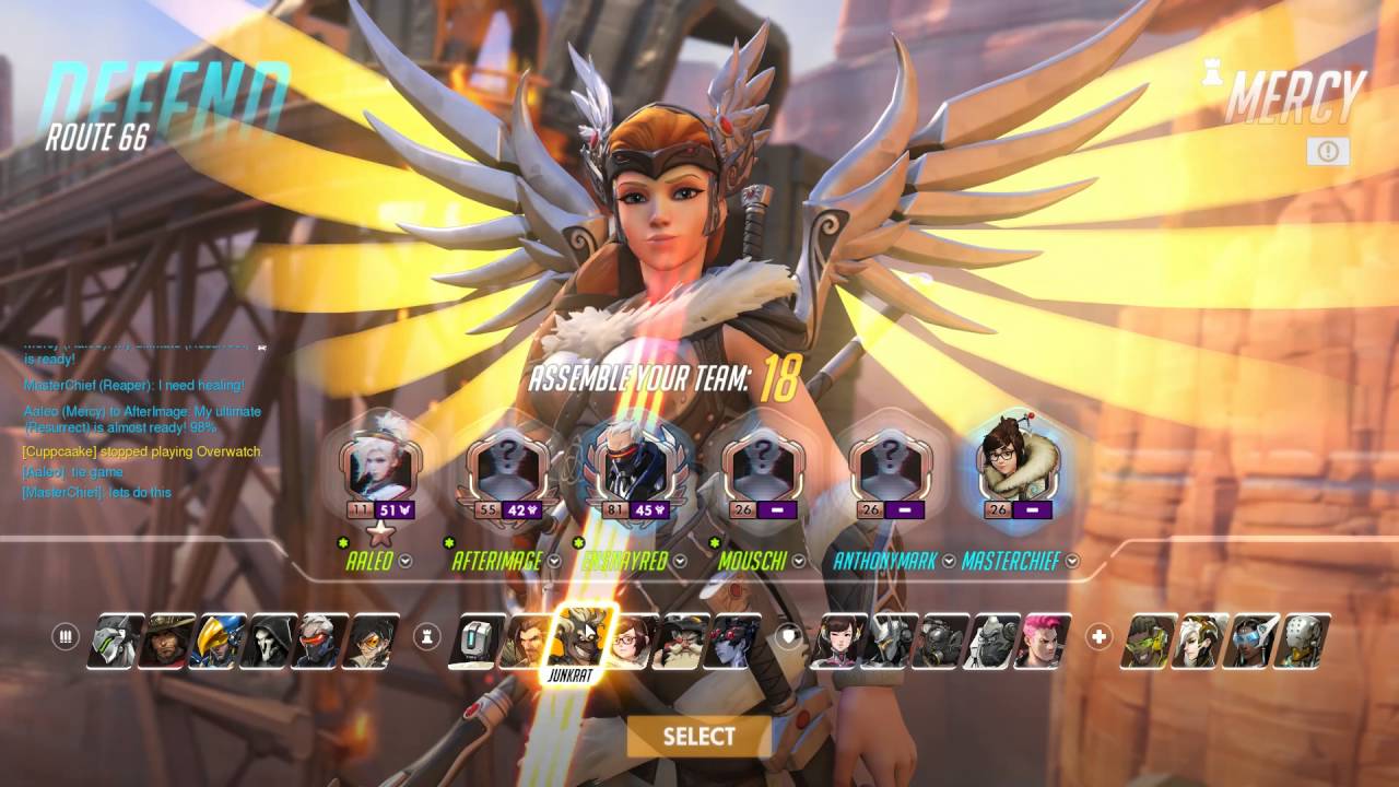 Overwatch Competitive Season 1 - Mercy/Reinhardt - Awesome Sudden Death ...