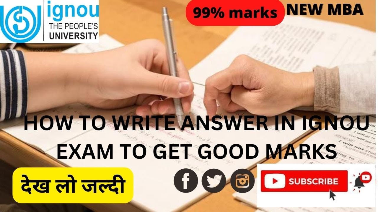 HOW TO WRITE ANSWERS IGNOU EXAM TO GET GOOD MARKS / IGNOU EXAM / NEW ...
