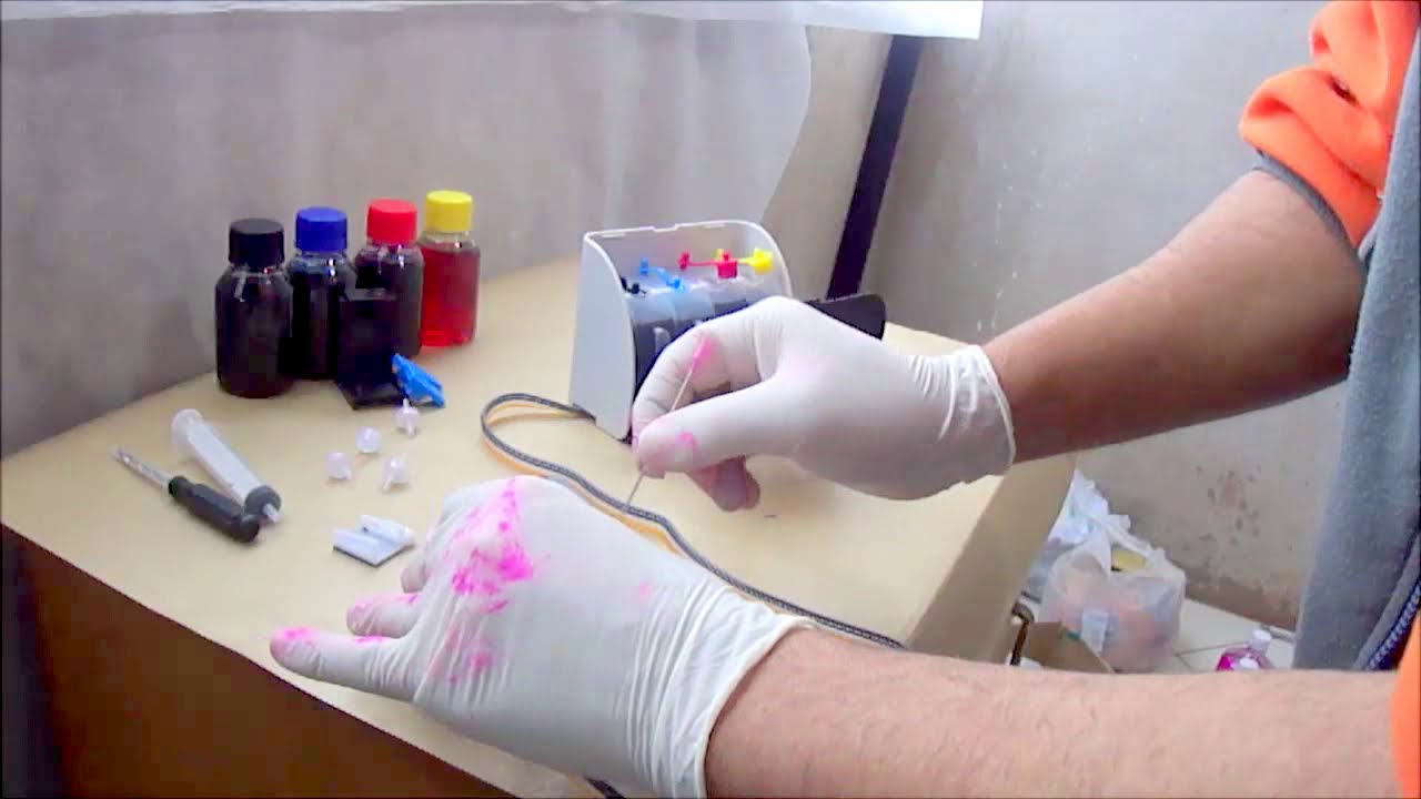 Montagem do Bulk ink kit Elegance para HP Canon Epson cartuchos 122 662 ...