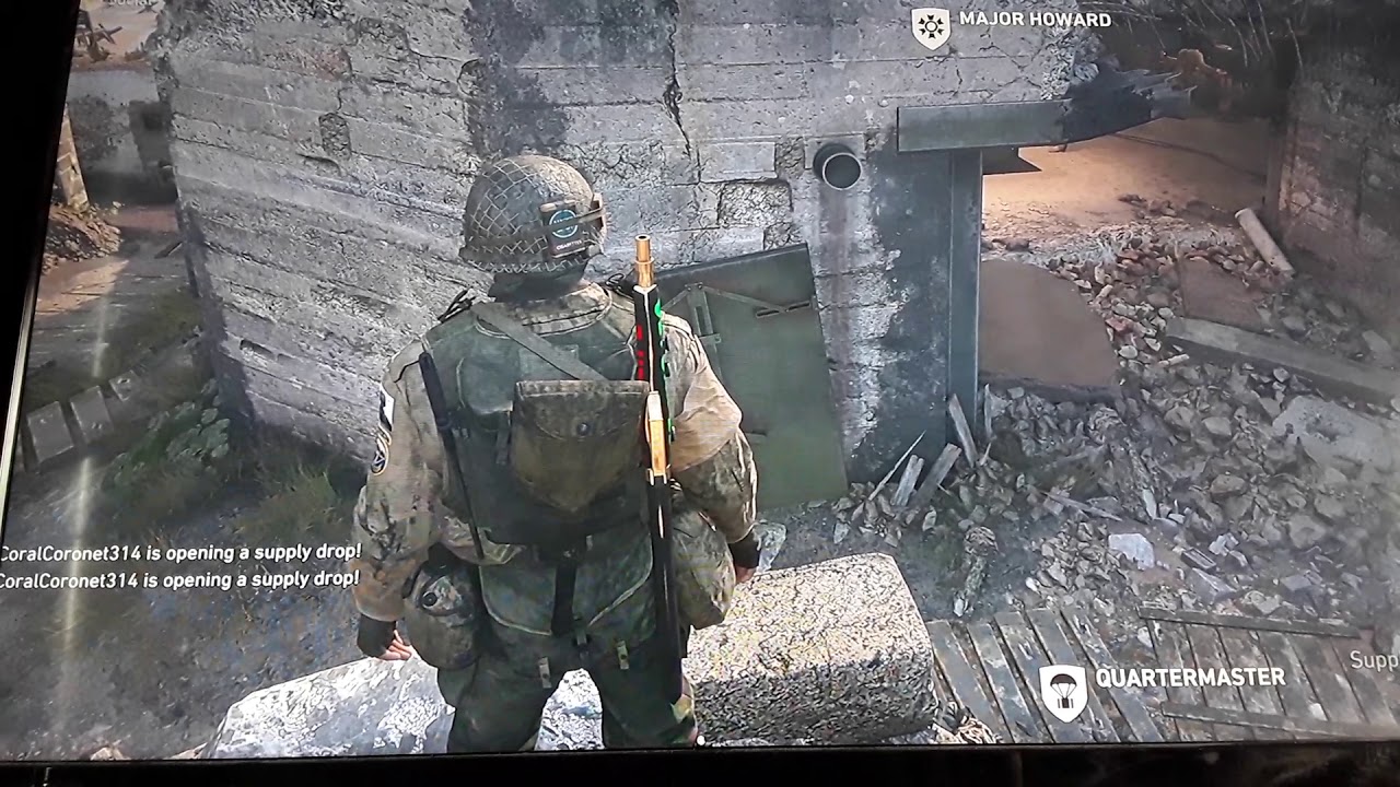 How to get on top of the bunker in HQ in COD WWII - YouTube