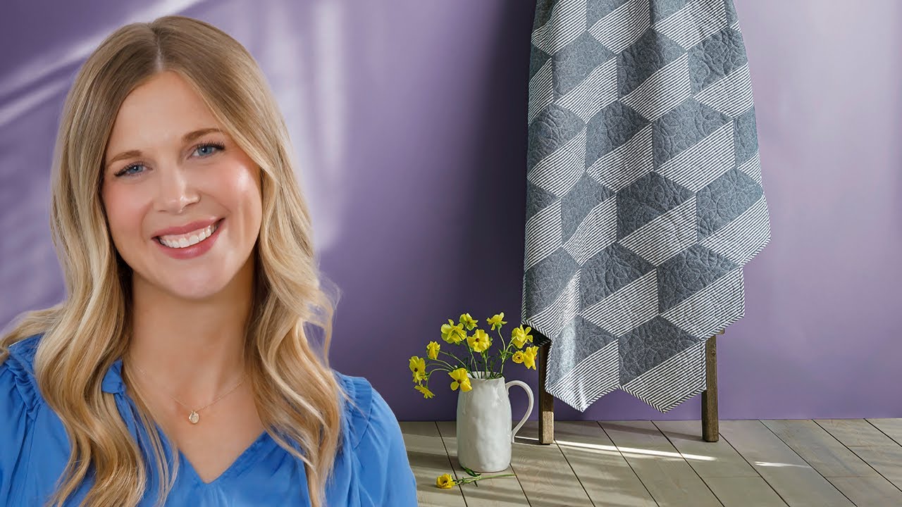 How to Make a Half Hexi Stripes Quilt - Free Quilting Tutorial - YouTube