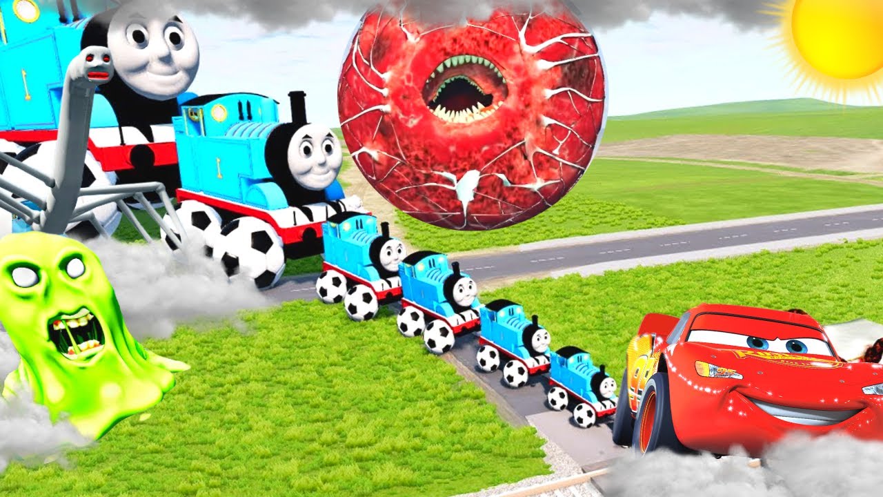 Lightning MCQUEEN VS Thomas The Tank Engine | BeamNG Drive - YouTube
