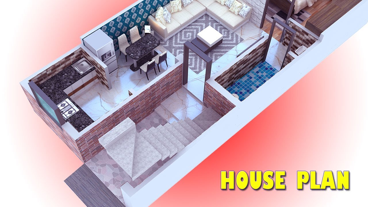 15x35 3D HOUSE PLAN | 15X35 प्लाट का नक्शा | 15X35 Floor Plan | 15X35 ...