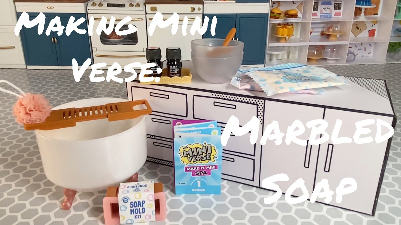 Making Mini Verse Spa: Peach Marbled Soap!🧼🛁🫧🫧🫧 - YouTube