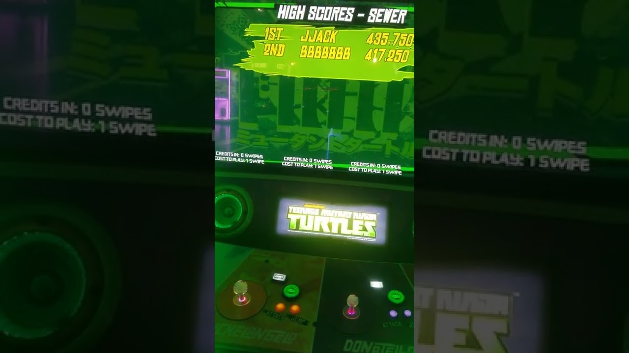 Teenage Mutant Ninja Turtles arcade game at Excalibur Fundungeon - YouTube