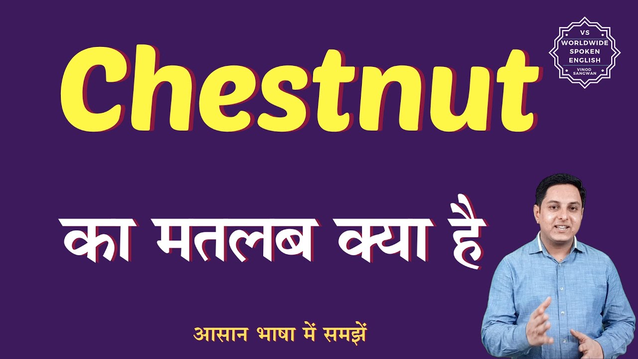 Chestnut meaning in Hindi | Chestnut ka matlab kya hota hai | English ...