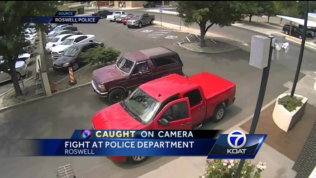 Fight at police department caught on camera - YouTube