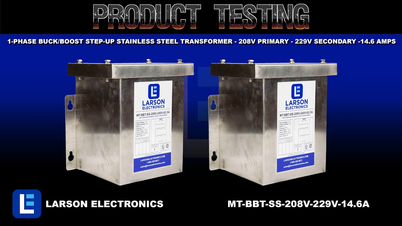 1-Phase Buck/Boost Step-Up Stainless Steel Transformer - 208V Primary ...