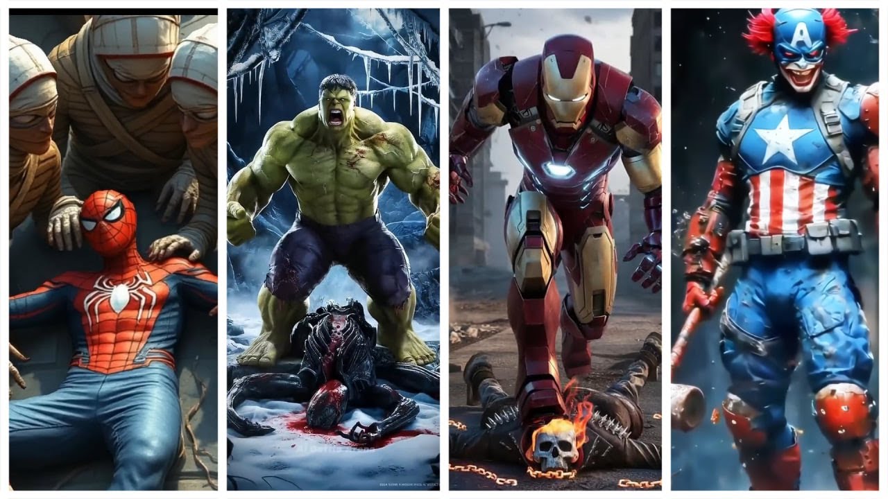 AI SUPERHERO MEGA BATTLE #1427 SUPERHERO BATTLE SPIDERMAN VS HULK VS ...