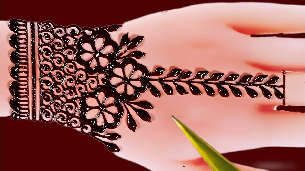 back side mehndi design||madhi ke design||mendini design||madhi||cone ...