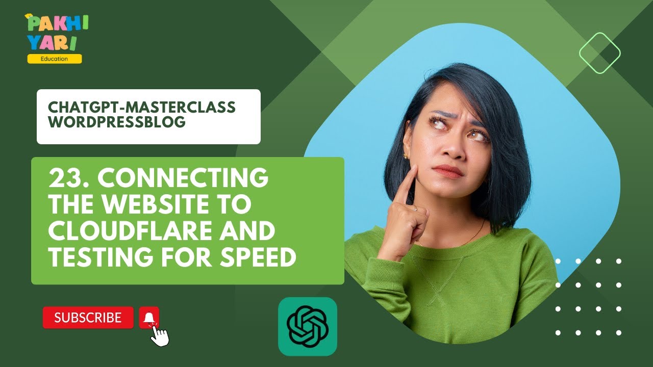 23. Connecting the website to cloudflare and testing for Speed - YouTube